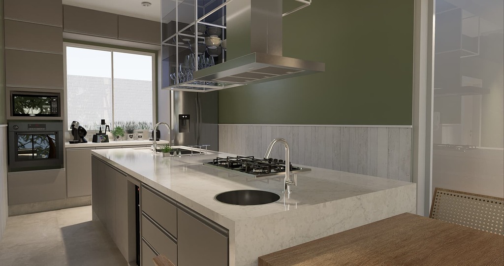 [D5 Render Challenge] Green kitchen - Gallery - D5 RENDER FORUM