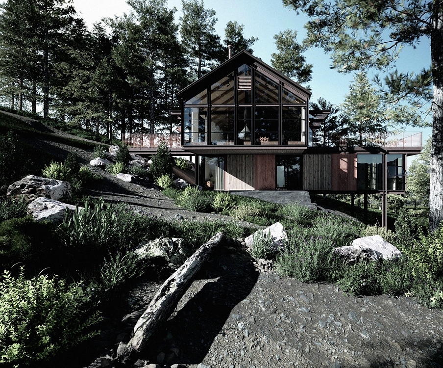 [Scene Express Vol.107] Free D5 Scene | Render of Villa in the Forest ...