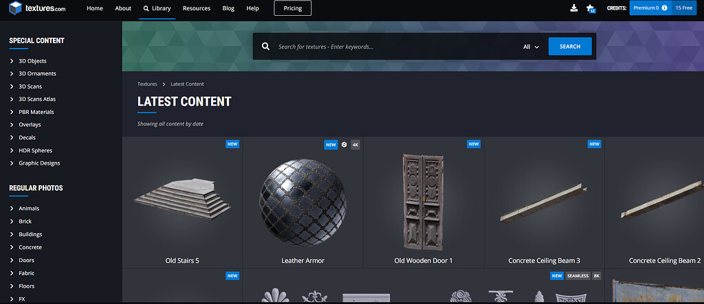 Creating in the program menu 5D render loading of free textures - Ideas ...