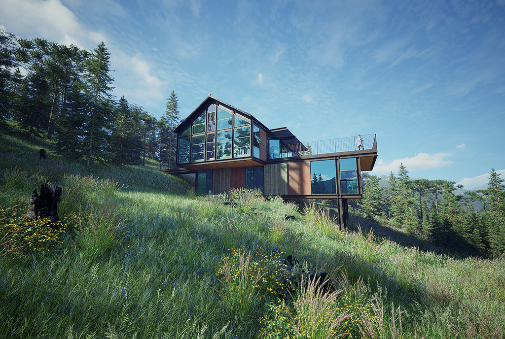 [Scene Express Vol.107] Free D5 Scene | Render of Villa in the Forest - Scene Express - D5 ...