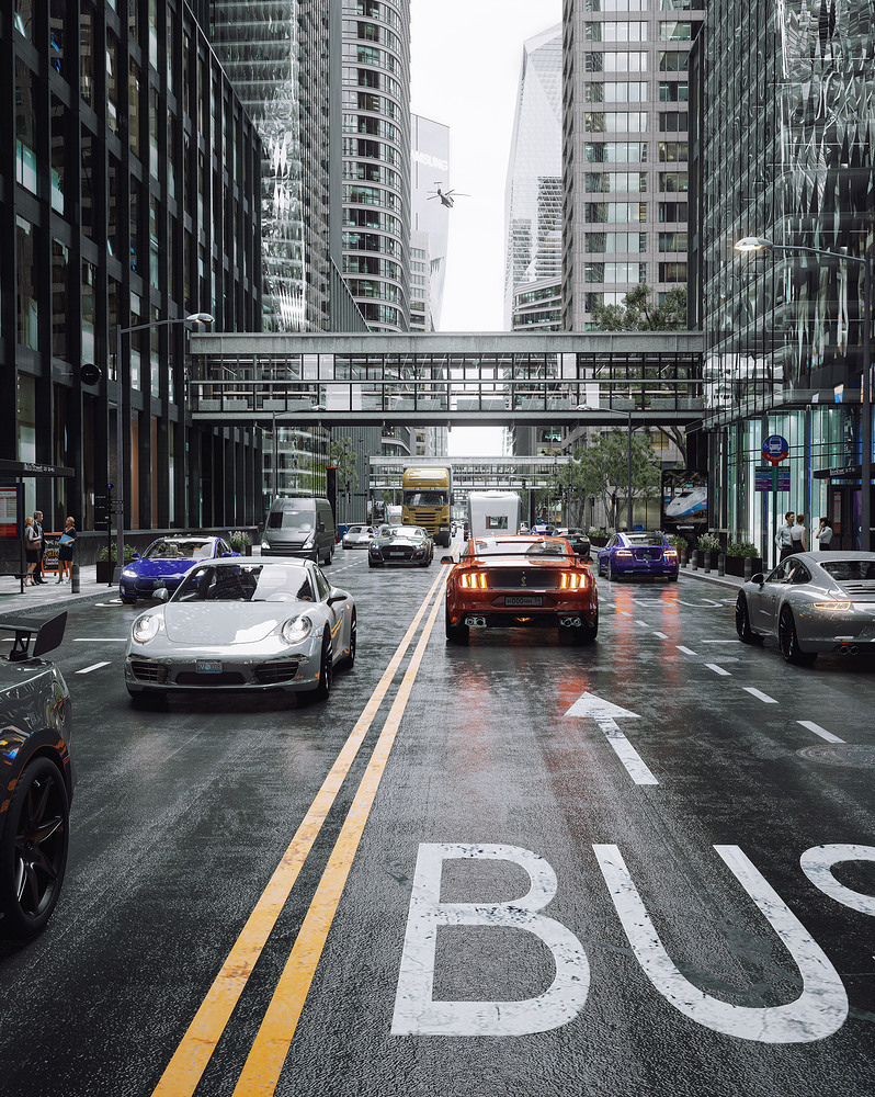 [Scene Express Vol.192] Free D5 Render Scene | Rainy city streets ...