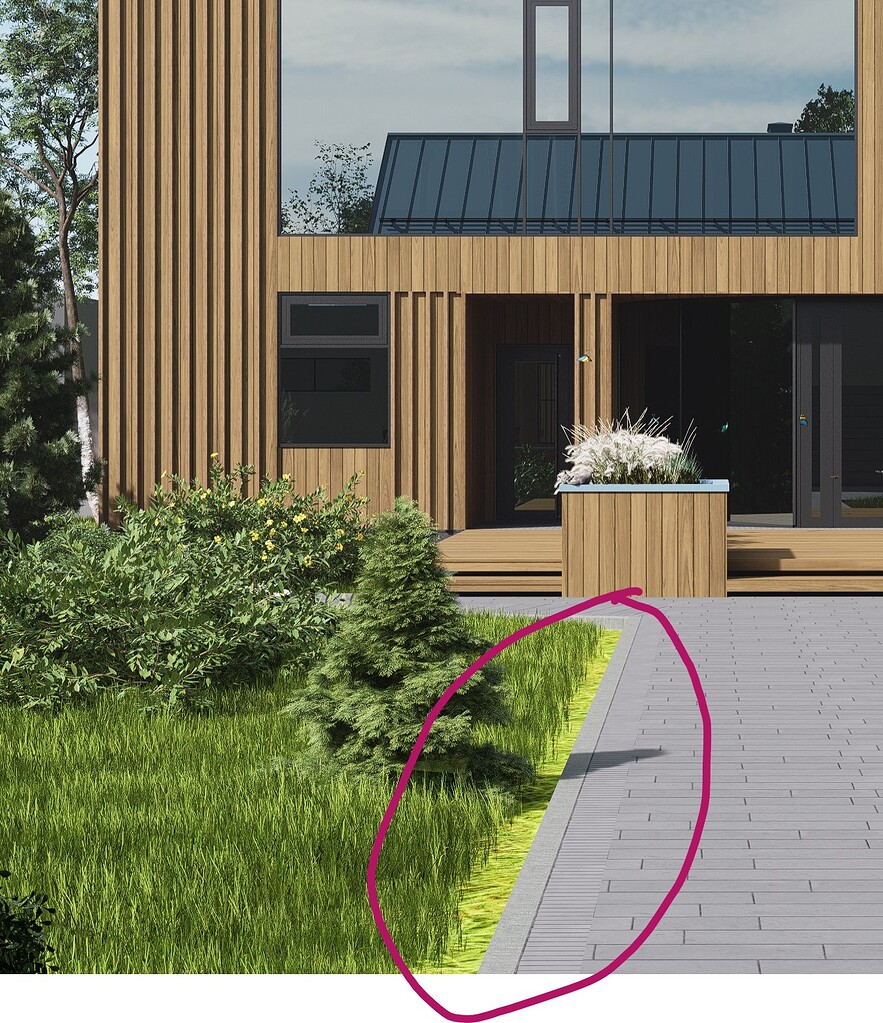 Grass material geometry offset from object border - Get Help - D5 RENDER FORUM