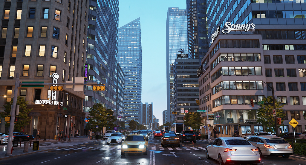 [Scene Express Vol.118] D5 Render 2.3 Trailer Video Demo Scene -- City Street by Showing ...