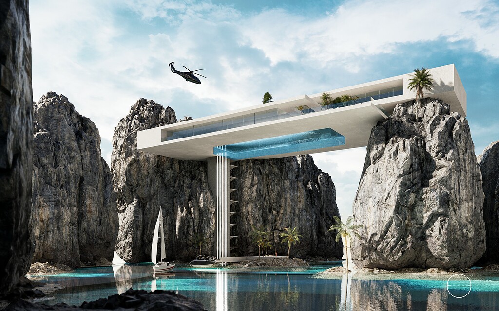 The cliff villa concept - Gallery - D5 RENDER FORUM