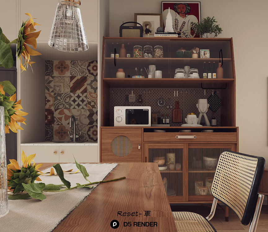 [Scene Express Vol.127] Free Render Scene of Kitchen and Living Room - Scene Express - D5 RENDER ...