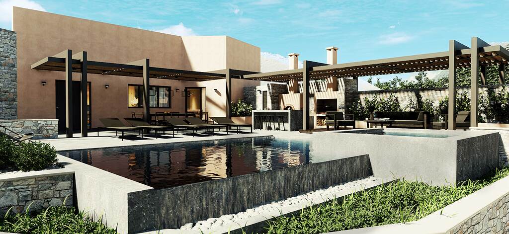 Mountain villa - patio and pool area - Gallery - D5 RENDER FORUM