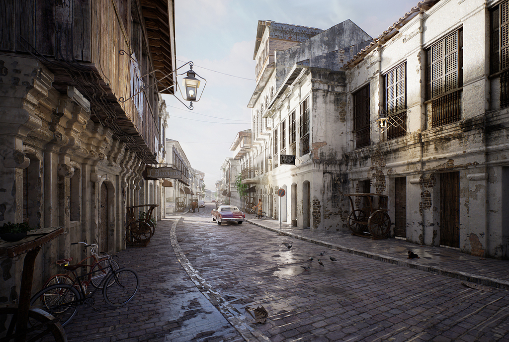 [Scene Express Vol.133] Free 3D Models, D5 Render Scene | Rainy Street - Scene Express - D5 ...