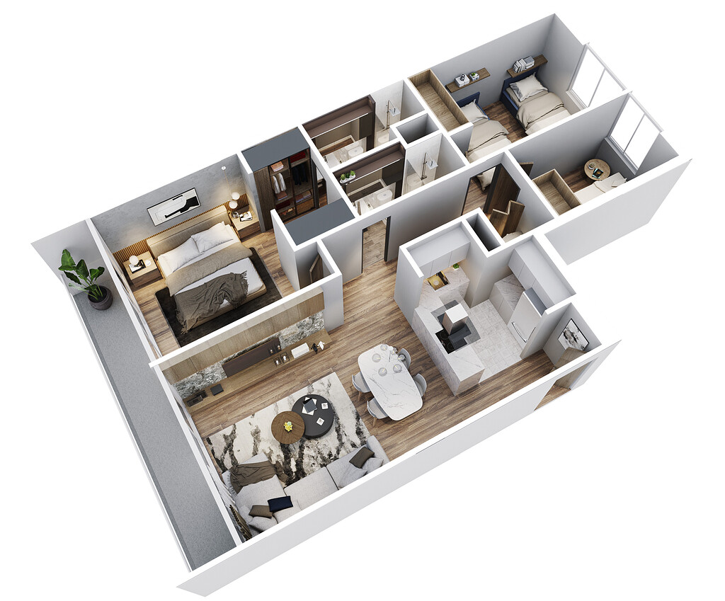 Isometric Floor plan 3D - Gallery - D5 RENDER FORUM