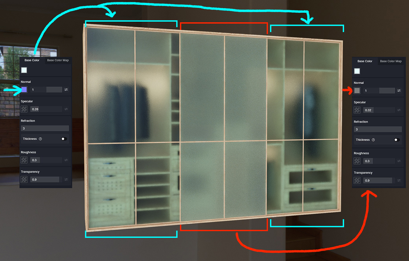 Glass frosted effect D5 2.3 - Assets Sharing - D5 RENDER FORUM