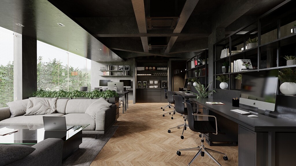 Co- Work Office Render + D5 Project [ MANISH LOHIA ] - Gallery - D5 ...