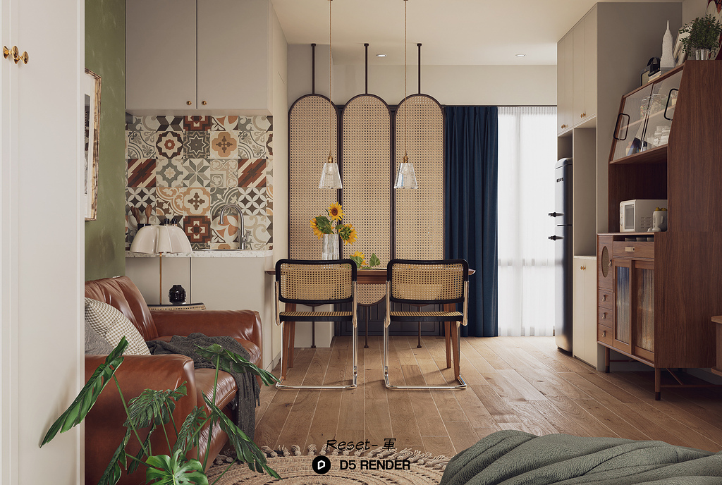 [Scene Express Vol.127] Free Render Scene of Kitchen and Living Room - Scene Express - D5 RENDER ...