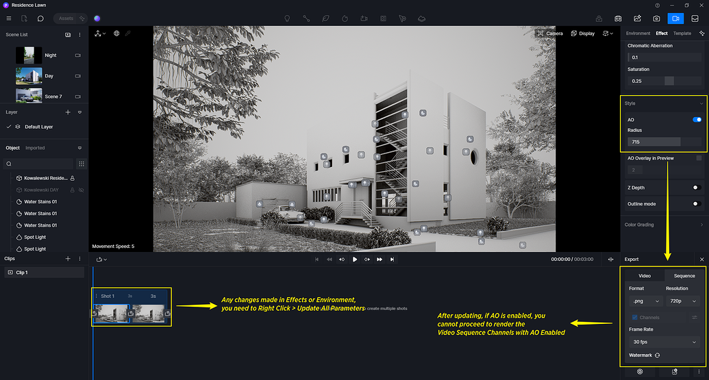 Cant setup Ambient Occlusion on video sequence - Tech Support - D5 RENDER FORUM