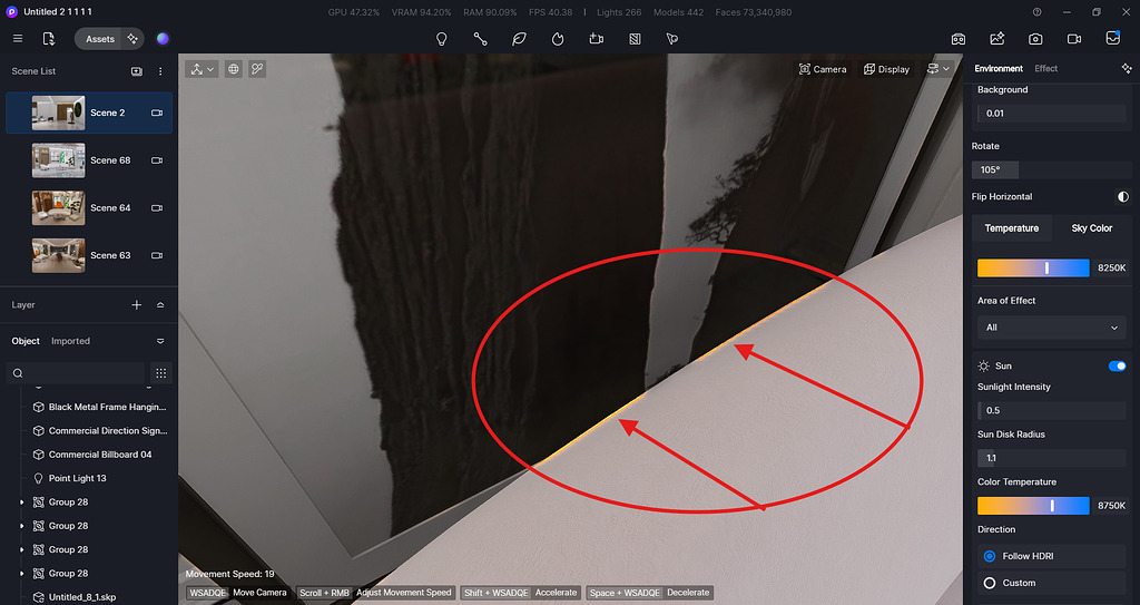 Color Contouring Issue in Viewport and Render Around objects - Get Help - D5 RENDER FORUM