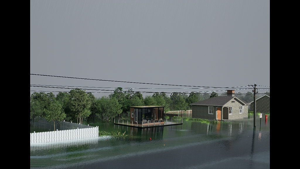 Glitch in Distant Tree Background during Walkthrough (Flooded Scene ...