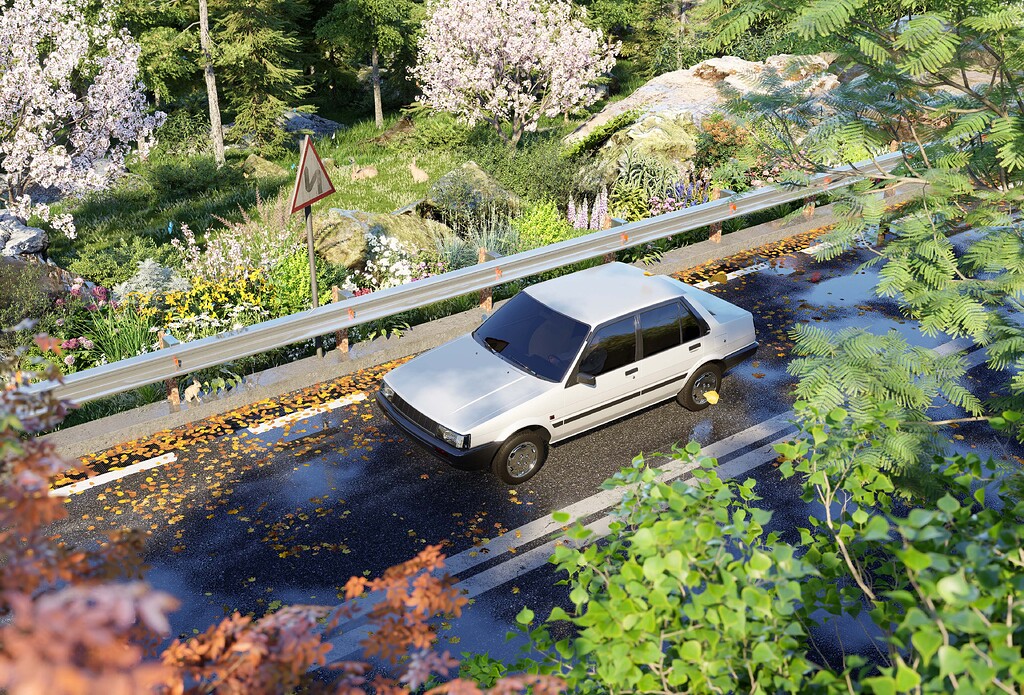 [Scene Express Vol.220] Free D5 Render Scene | Car In Jungle - Scene Express - D5 RENDER FORUM