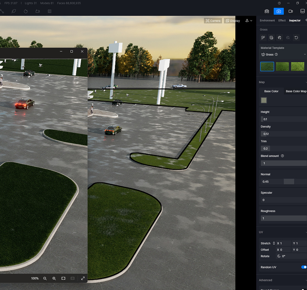 Grass material, why so dark in final render? - Get Help - D5 RENDER FORUM