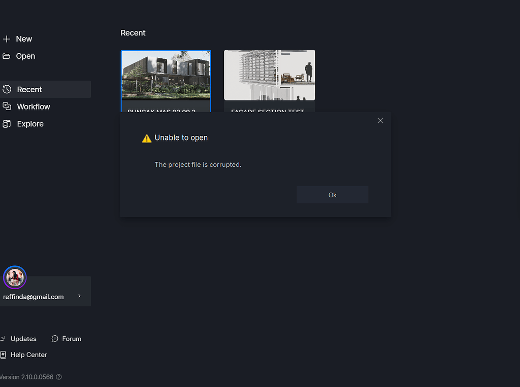 Project file corrupted (only 70 KB after saving on server) – need help - Tech Support - D5 ...