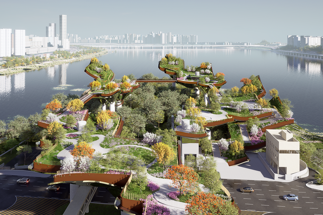 [D5 Render Study] Heatherwick studio, Sound Scape / Nodeul Art Island, Seoul, South Korea ...