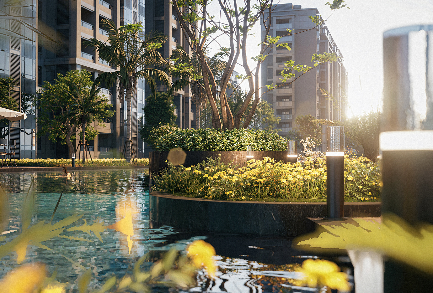 [Scene Express Vol. 297] Free D5 Render Scene | SUNSET AND HOTEL - Scene Express - D5 RENDER FORUM