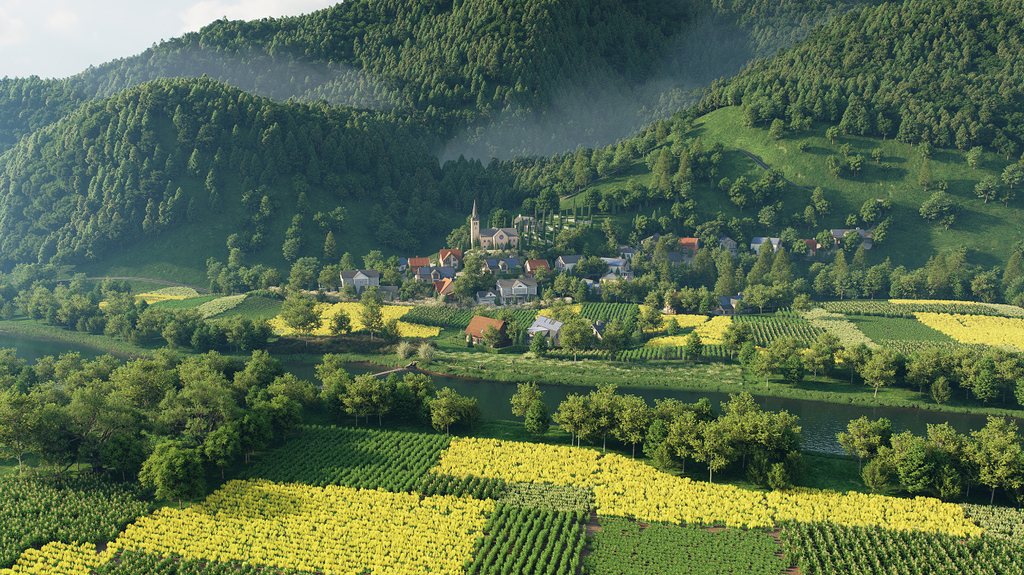 [Scene Express Vol.287] Free Render Scene | D5 Scatter Tutorial Demo Scene - Scene Express - D5 ...