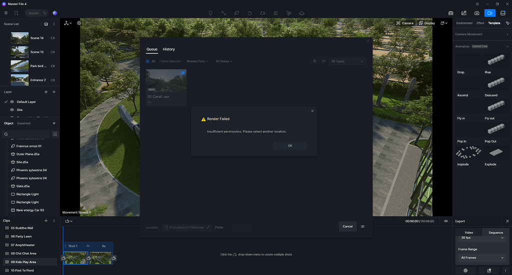 Insufficient permission error - Tech Support - D5 RENDER FORUM