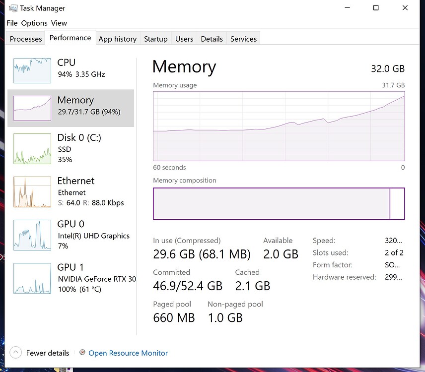 Out of memory trying to allocate a rendering resource - Tech Support ...