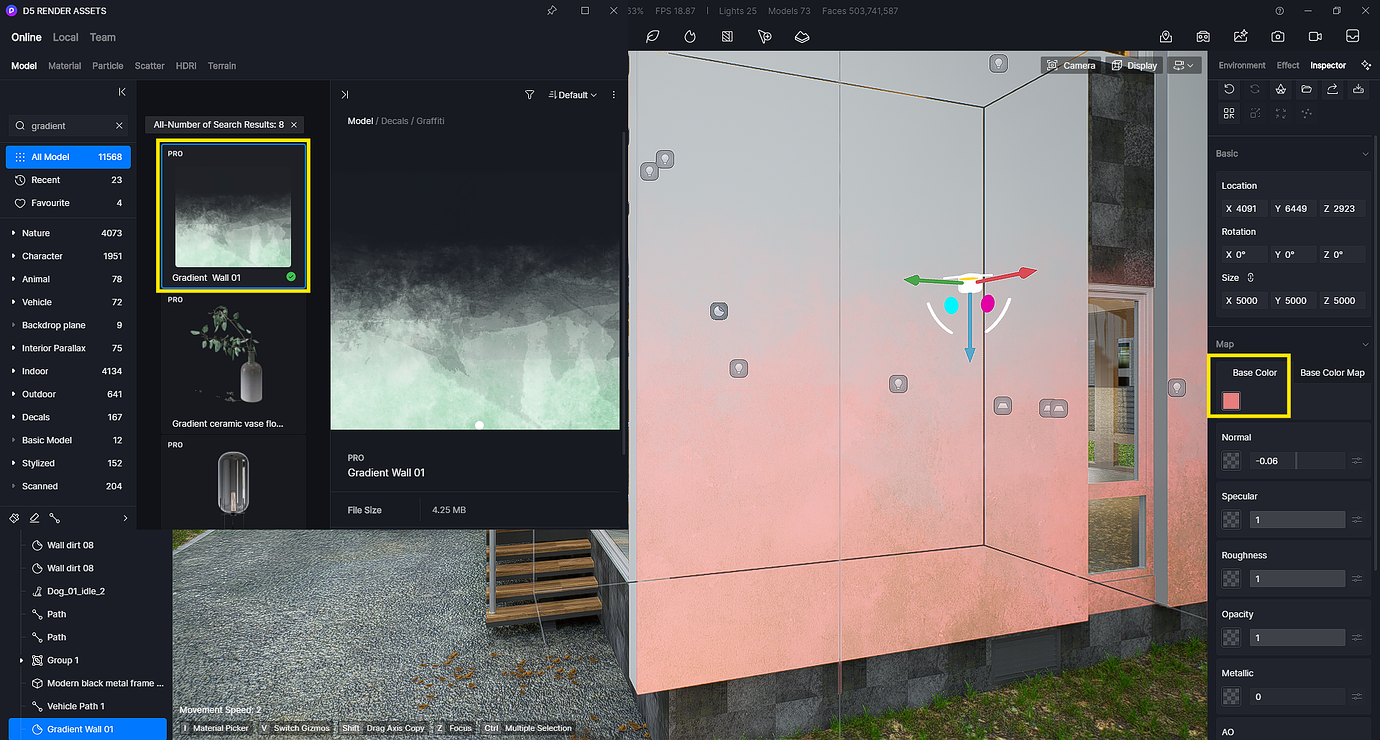 gradient color creation - How to - D5 RENDER FORUM
