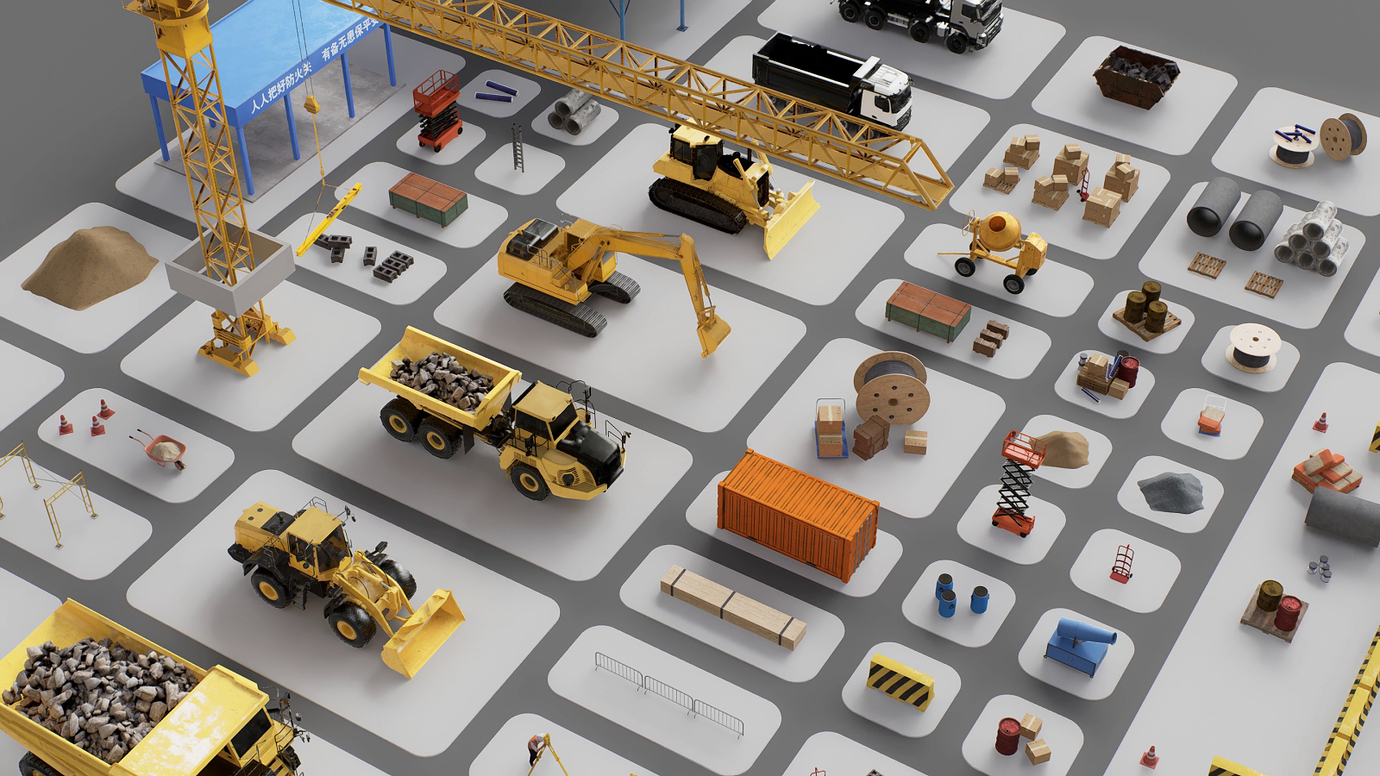 190+ New Assets in D5 Asset Library: Construction Site Models, Semi ...