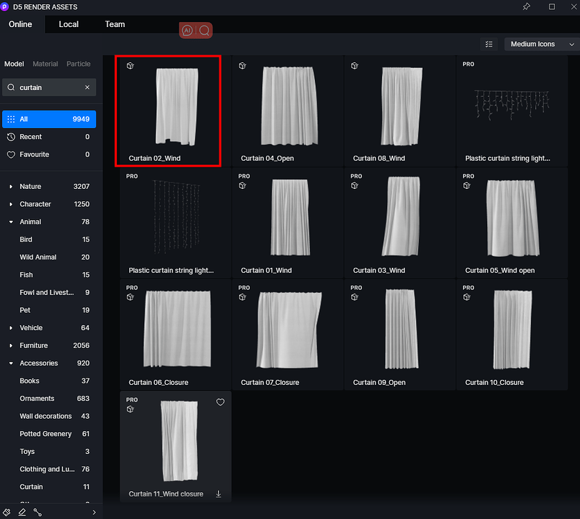 How can I get a curtain render moving with the wind in D5 render? - Get Help - D5 RENDER FORUM