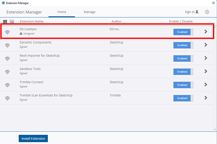 D5 Toolbar and D5 Sync in Sketchp 2018 doesn't work - Get Help - D5 ...