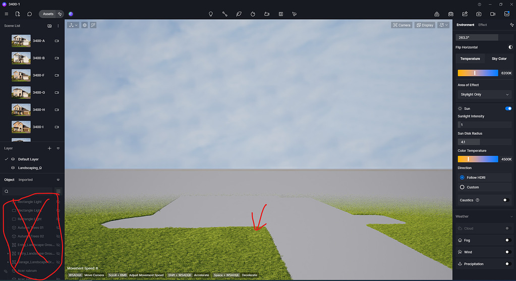 Ghost grass object can't select, delete or hide - Tech Support - D5 RENDER FORUM