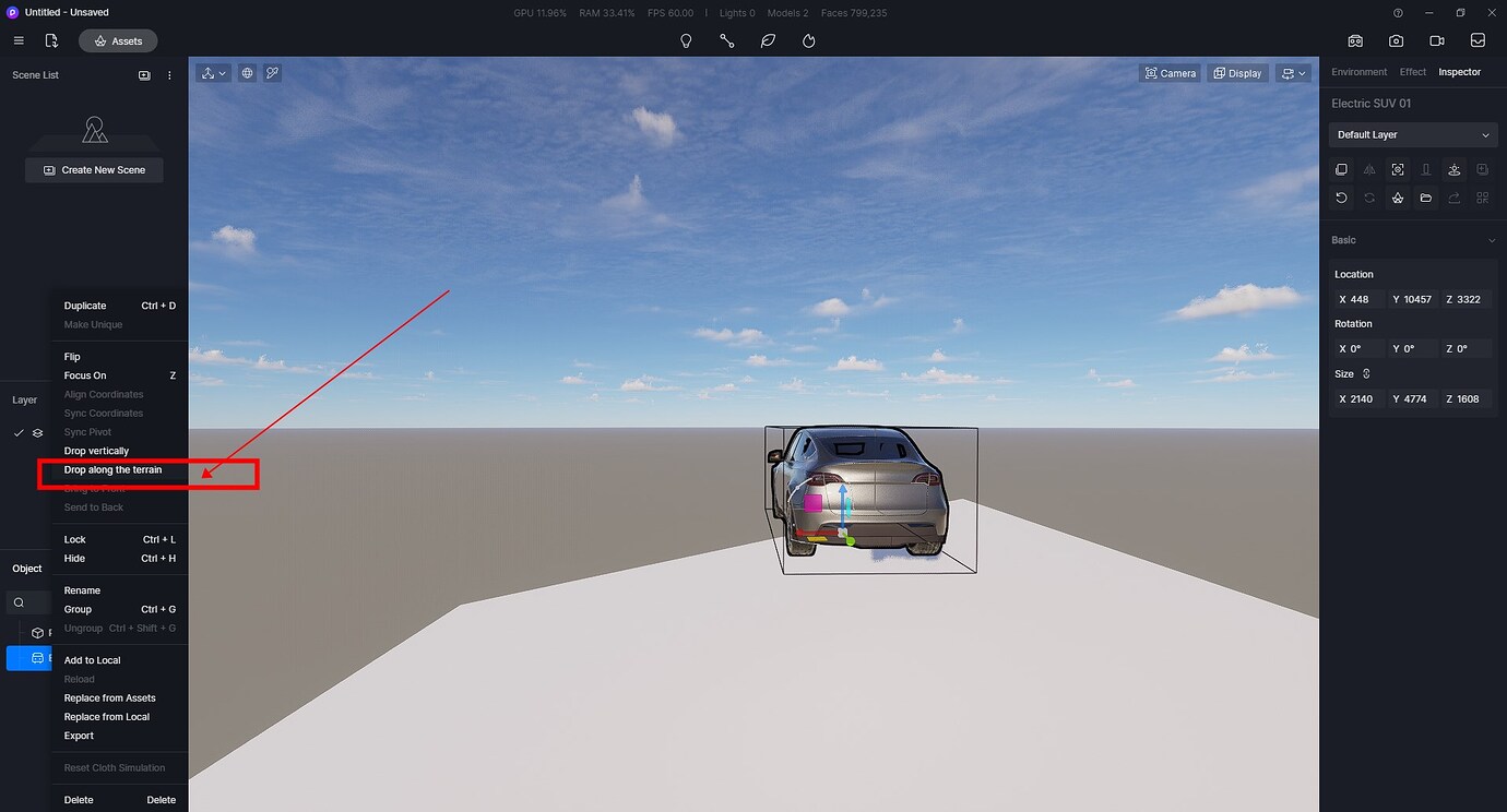 Cars placement following terrain - How to - D5 RENDER FORUM