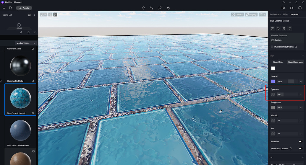 Default specular value with imported textures - Get Help - D5 RENDER FORUM