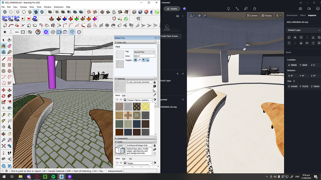 Textures in sketchup model not shown/reflected to D5 render correctly - Get Help - D5 RENDER FORUM