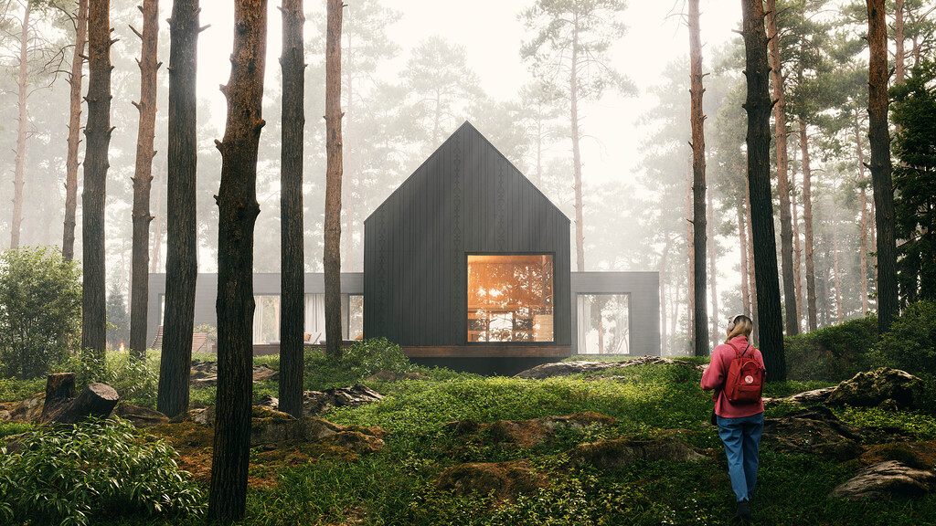 [Scene Express Vol. 325] Free Render Scene | FOREST HOUSE - Scene ...