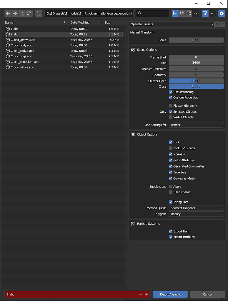 Alembic surface selection problem (import from Blender) - Get Help - D5 RENDER FORUM