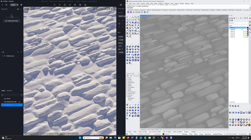 Rhino displacement issue - Rhino - D5 RENDER FORUM