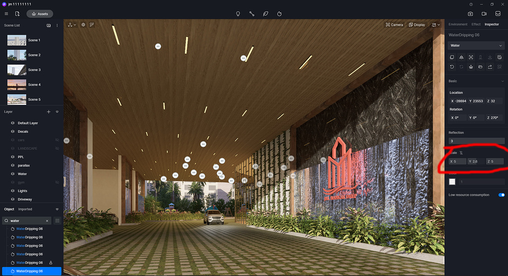 waterDripping height issue - Get Help - D5 RENDER FORUM