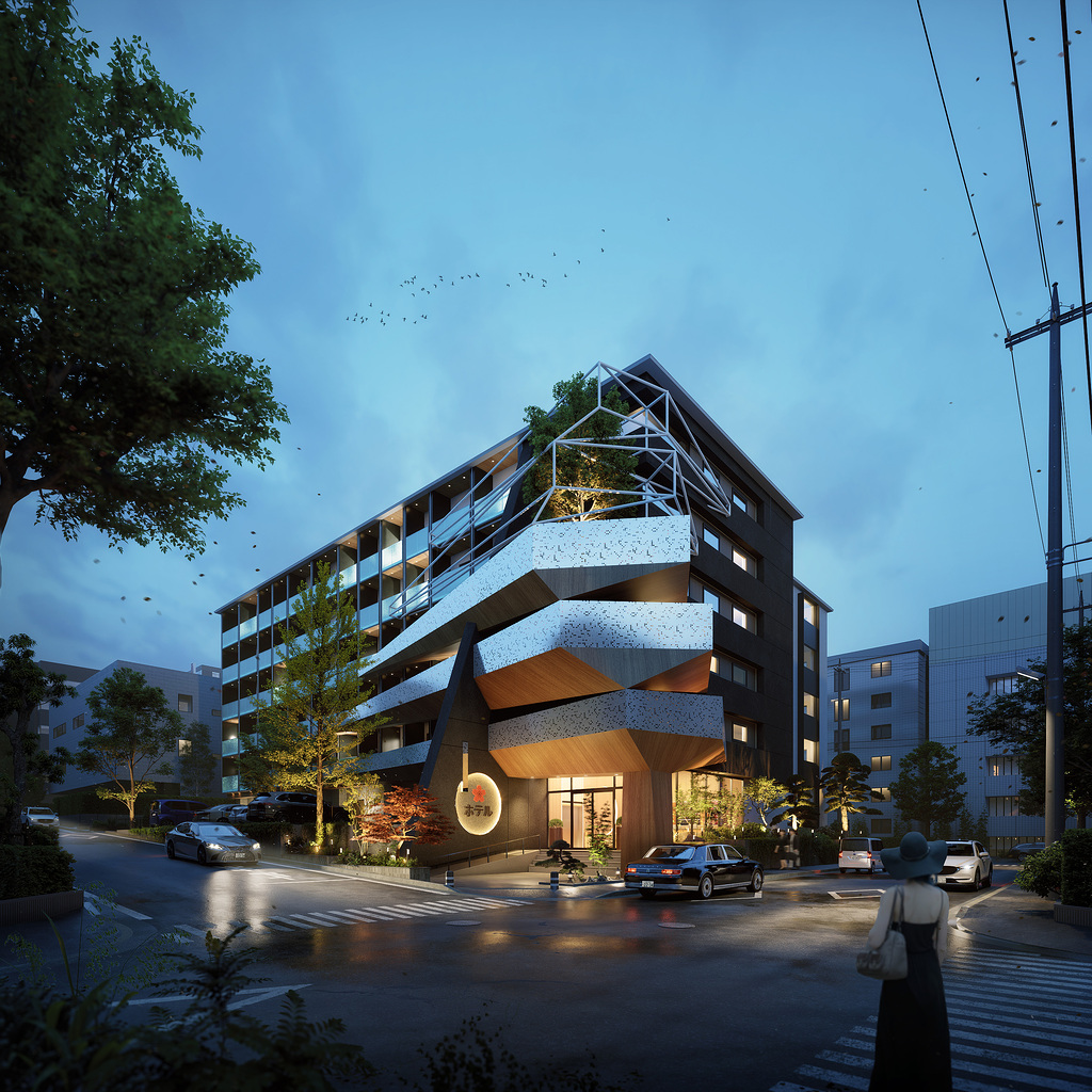 Japanese Hotel Animation – AV8 Studio | SketchUp × D5 Render × After ...