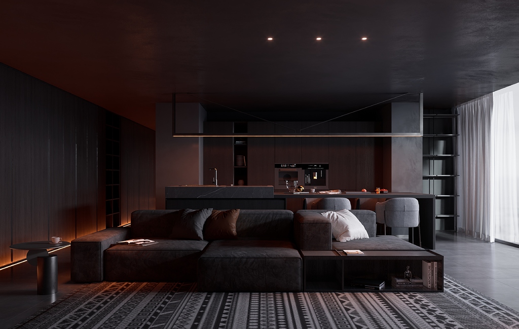 [Scene Express Vol.282] Interior renders dark Japandi - Scene Express ...