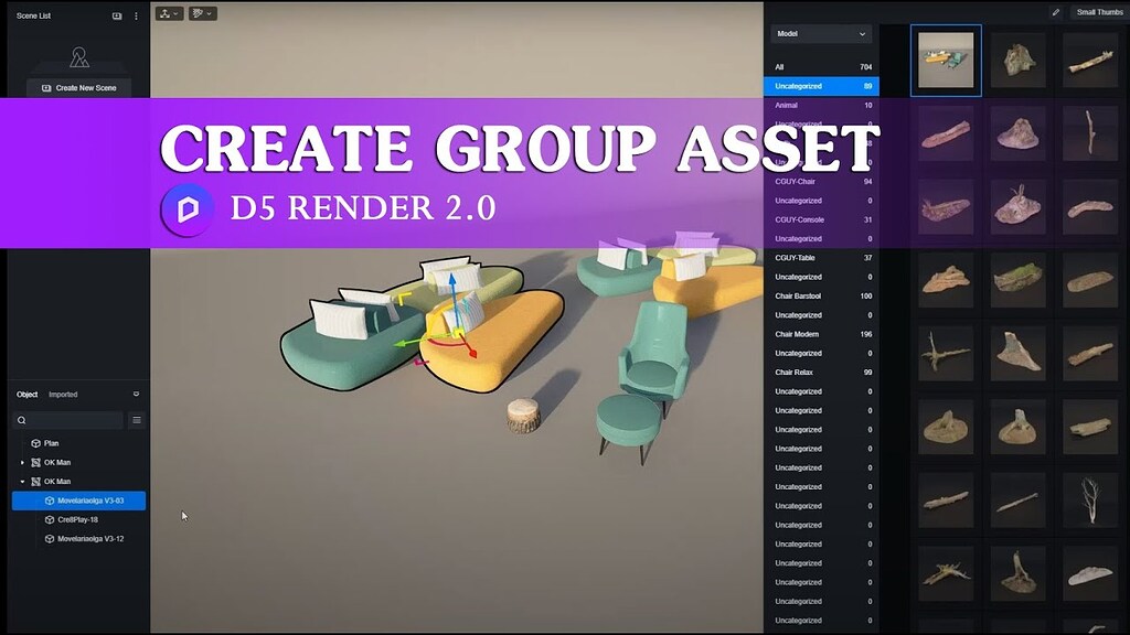How to create Group Asset D5 in Render - How to - D5 RENDER FORUM