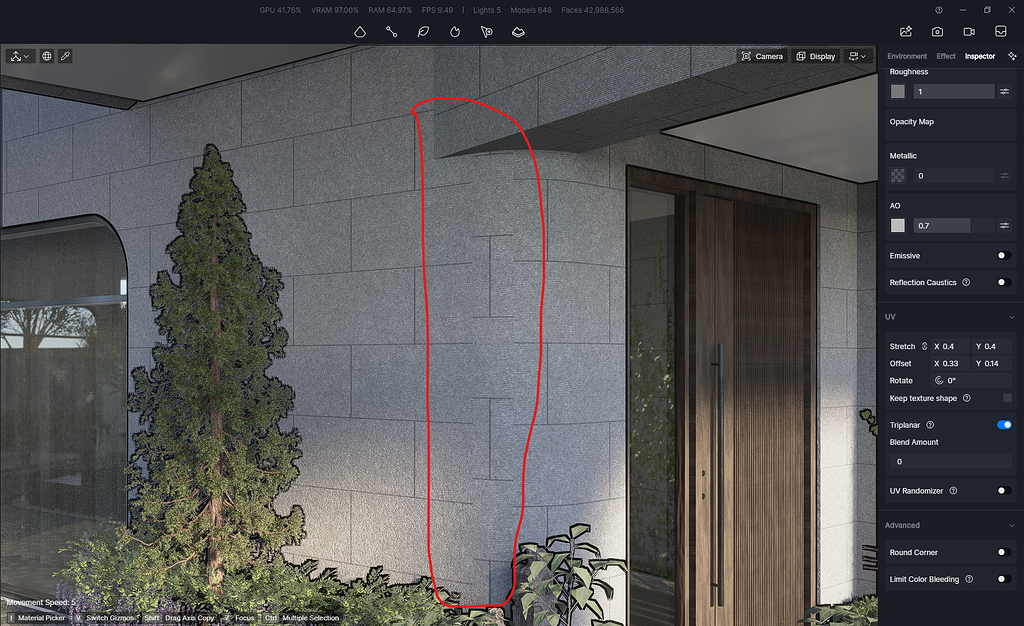 Materials on curved surfaces are not mapping correctly - How to - D5 RENDER FORUM