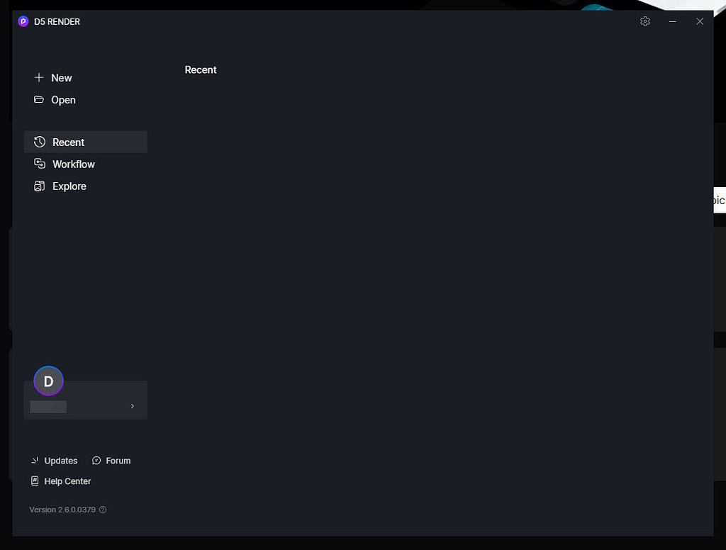 Why is my 'Recent' project list empty? - Get Help - D5 RENDER FORUM