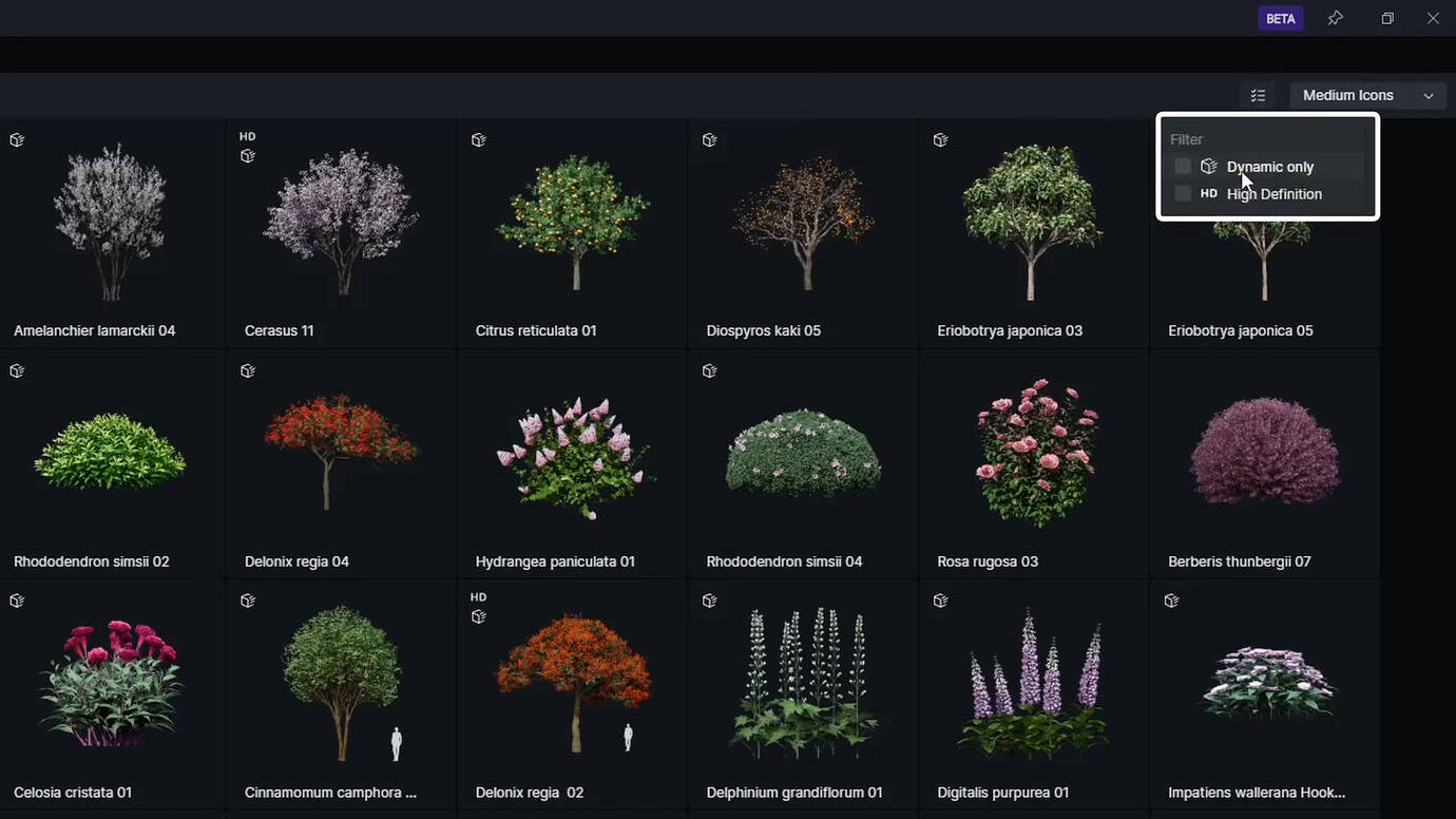 New Release in D5 Asset Library: 400+ Plant Combos, Xerophyte Plants, Interior Parallax Models ...