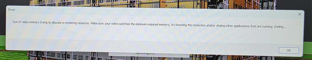 Out of video memory. - Tech Support - D5 RENDER FORUM