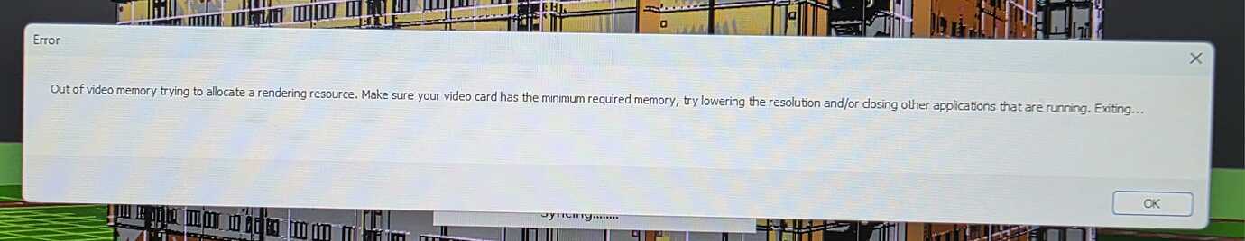Out of video memory. - Tech Support - D5 RENDER FORUM