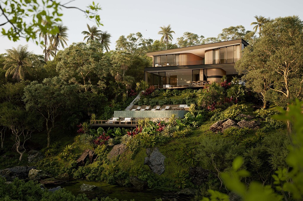 Tropical River Villa 2, Bali - Gallery - D5 RENDER FORUM