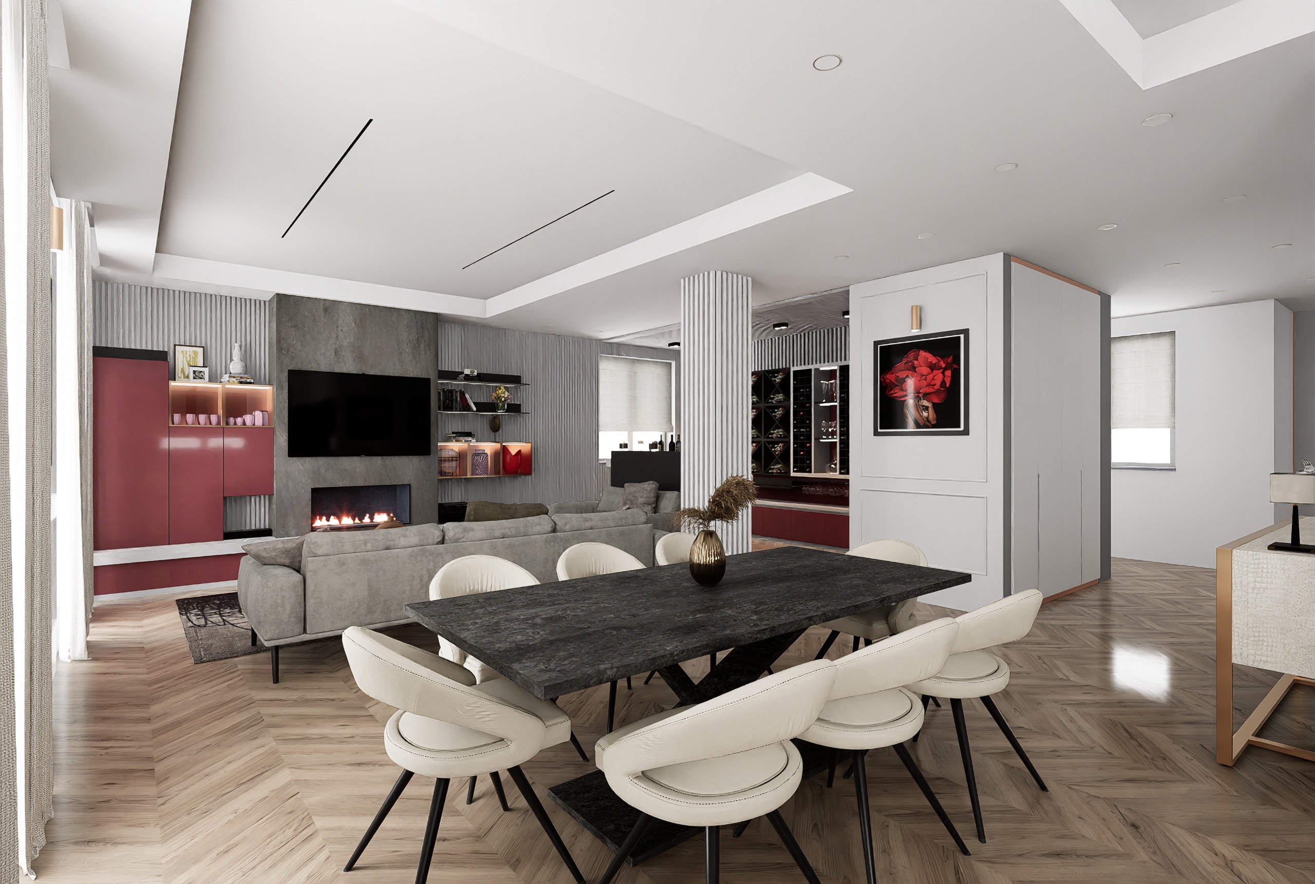 Kitchen living & winery - Gallery - D5 RENDER FORUM