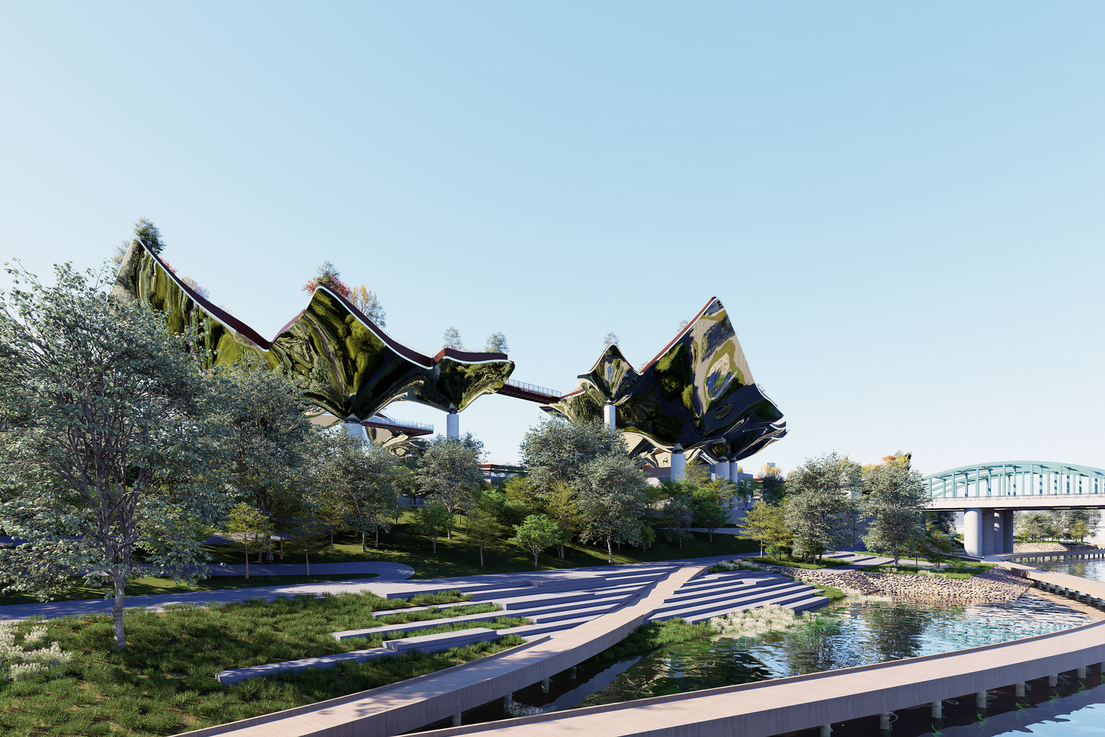 [D5 Render Study] Heatherwick studio, Sound Scape / Nodeul Art Island, Seoul, South Korea ...