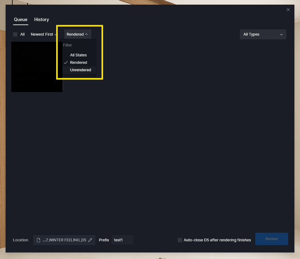 Render queue/history - Get Help - D5 RENDER FORUM